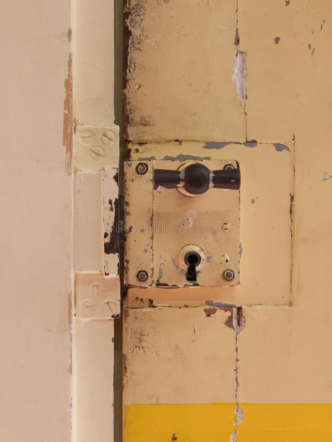 Old lock in a prison stock image. Image of imprison, lawbreaker - 58328649