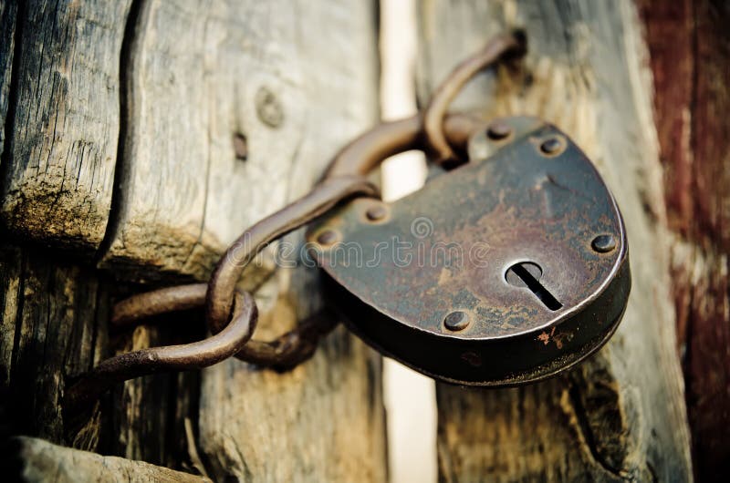 Old lock stock image. Image of protection, wooden, padlock - 31622579