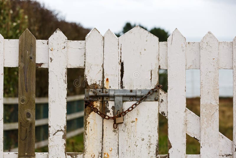 Old locked gate stock photo. Image of area, latch, estate - 67734748