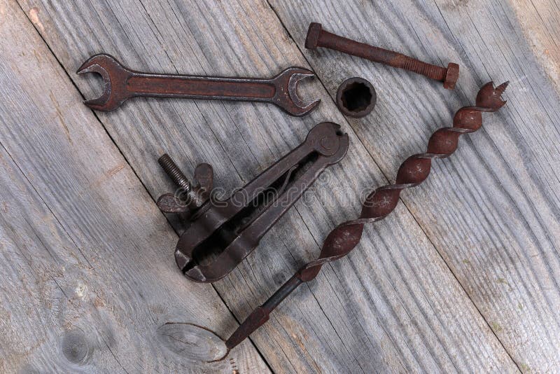 Old locksmith tools stock photo. Image of rust, vintage - 71283388