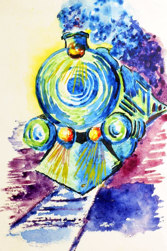 Colored Steam Locomotive Stock Illustrations – 354 Colored Steam ...