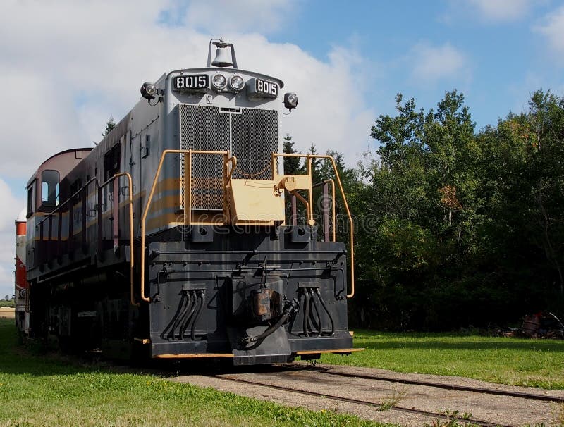 Old Locomotive at the Central Alberta Train Museum Editorial Stock ...