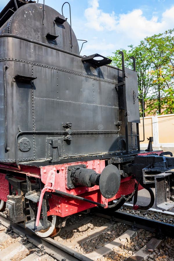 Old locomotive coupling stock image. Image of power - 112879837