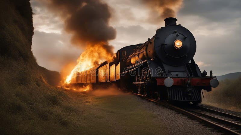 Burning Train Ai Stock Photos - Free & Royalty-Free Stock Photos from ...