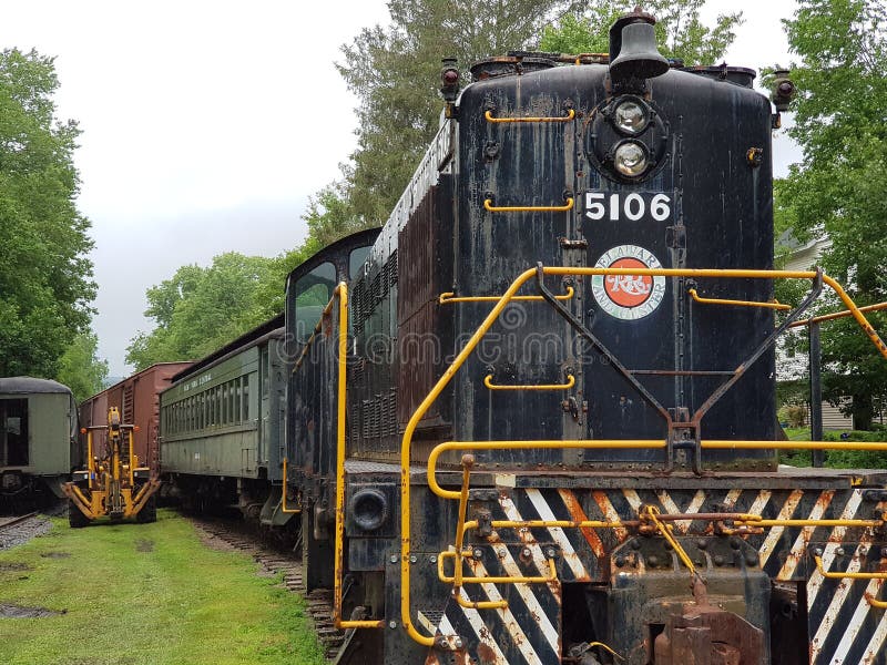 Old Locomotive on the Rail Road Editorial Photo - Image of rail ...