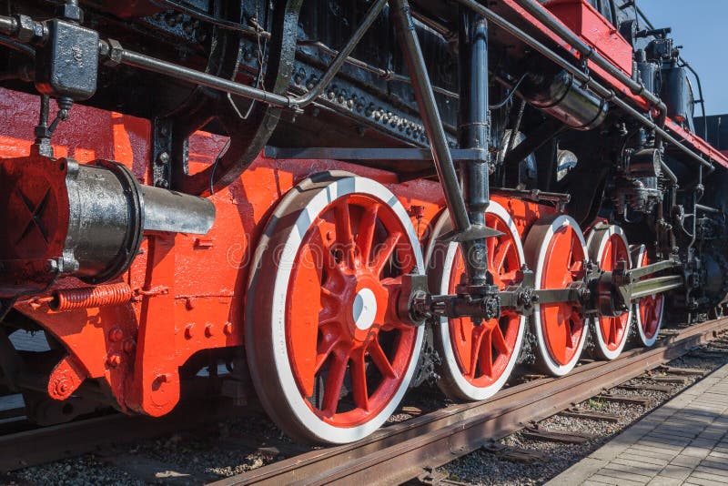 Old Locomotive Stands on the Platform of the Station Stock Photo ...