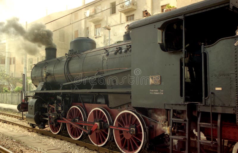 Old locomotive working stock image. Image of transportation - 7009887