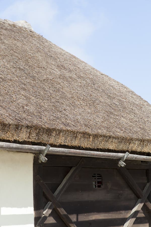 Old Lodge with Straw Thatched Roof Stock Image - Image of rural ...
