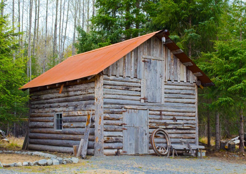 Old log home stock image. Image of cabin, pioneers, mining - 25885577