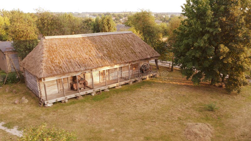 Old log house. stock photo. Image of construction, cabin - 182349510
