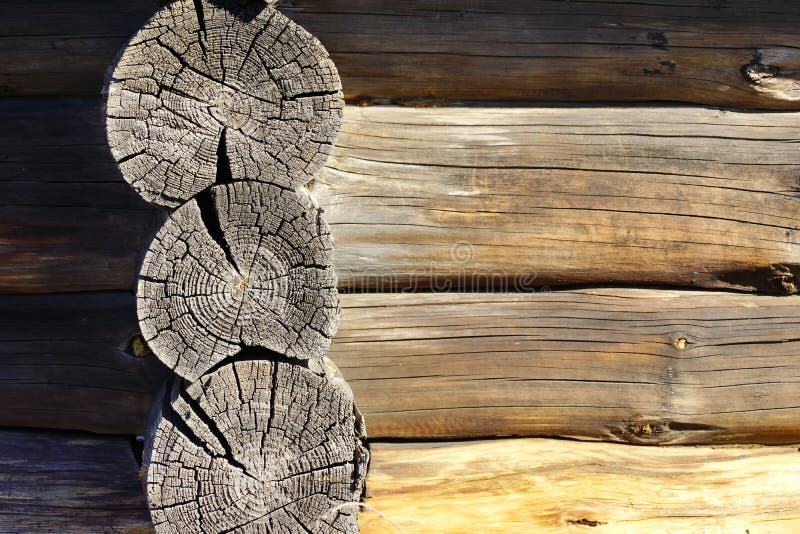 The Old Log House Texture Background Stock Photo - Image of timber ...