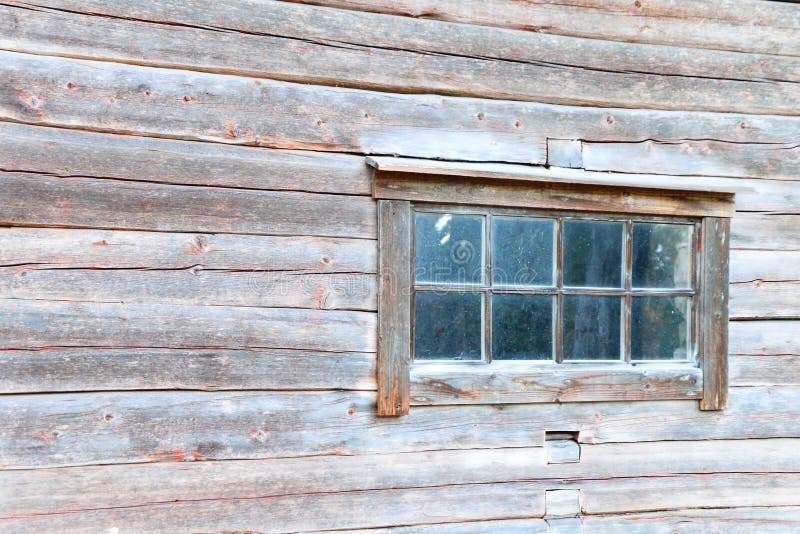 Old Log House Window with Rustic Frame Stock Photo - Image of rough ...
