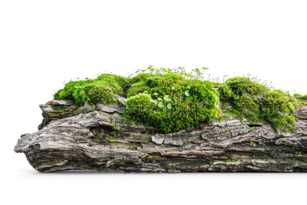 Old Log with Moss Growing on Top Stock Photo - Image of moss, rustic ...