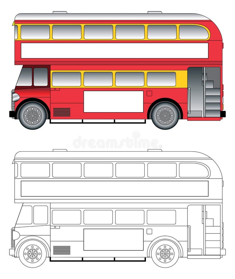 Old london bus vector stock vector. Illustration of background - 3078946