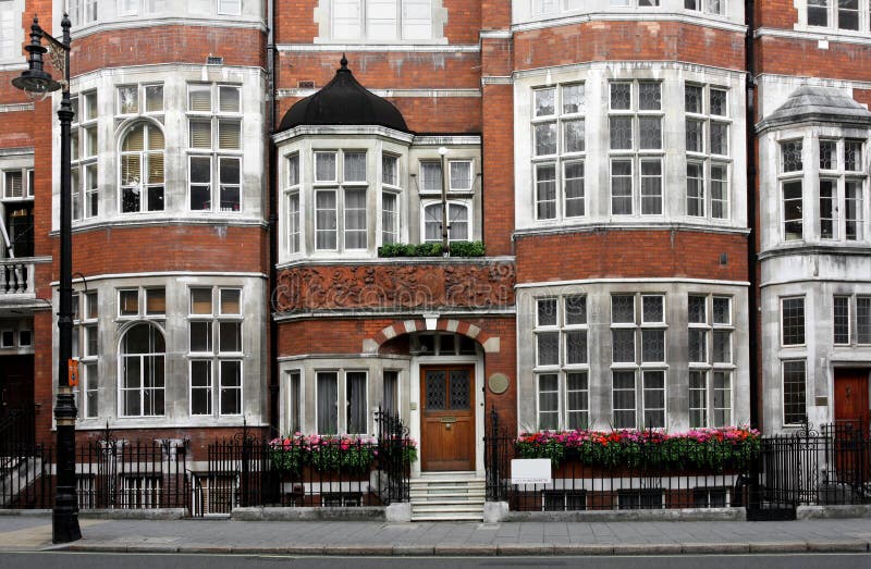 Old London Townhouses stock photo. Image of english, mayfair - 13136780
