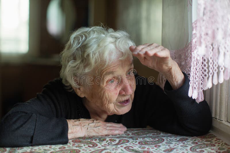 478 Old Lady Looking Out Window Stock Photos - Free & Royalty-Free ...