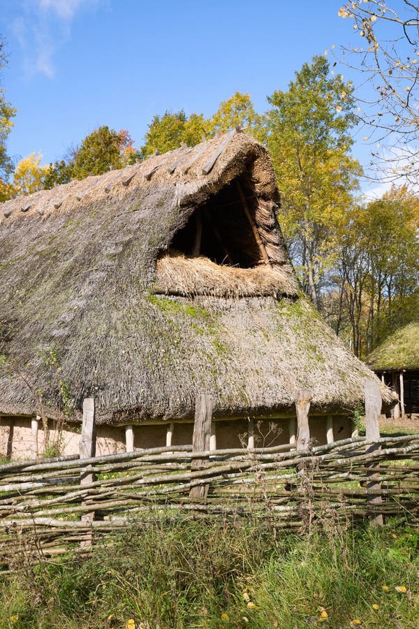 Old longhouse stock photo. Image of huts, long, autumnal - 26194824