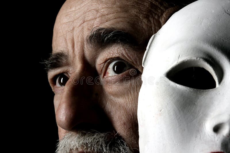 Old look and mask 2 stock image. Image of male, suffer - 8398555