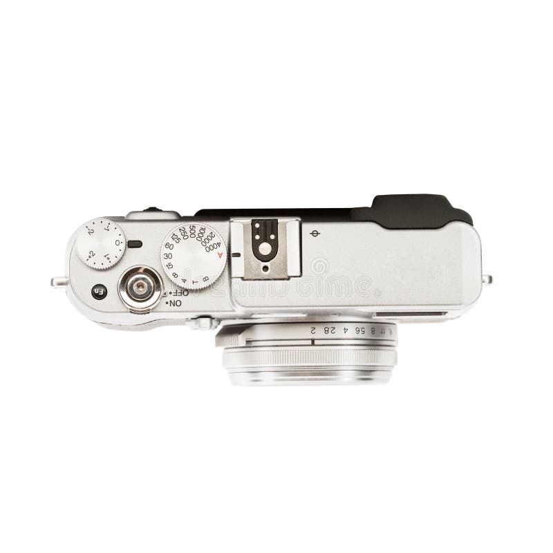 Old Looking Camera. Top View Stock Image - Image of technology, revival ...