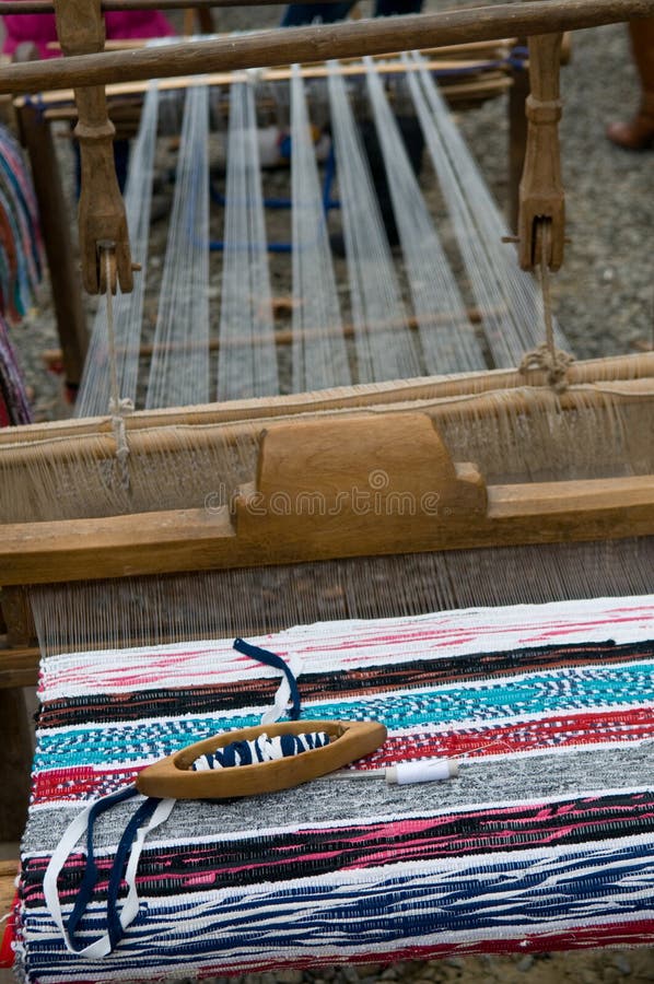 Old loom stock image. Image of shuttle, ornate, pioneer - 27085835