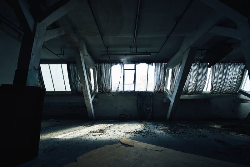 Old Lost Abandonend Factory Building Hall Stock Photo - Image of broken ...