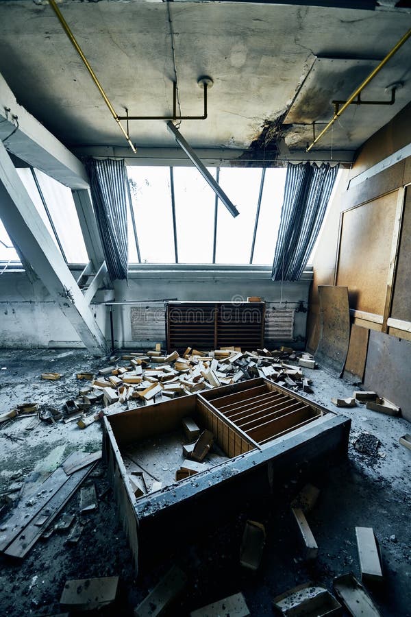 Old Lost Abandonend Factory Building Hall Stock Image - Image of ...