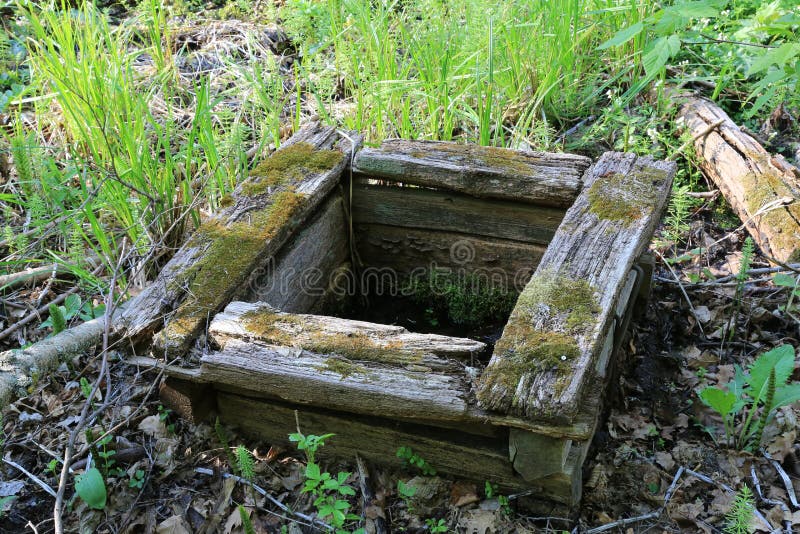 Old lost wooden well stock photo. Image of abandoned - 190036500