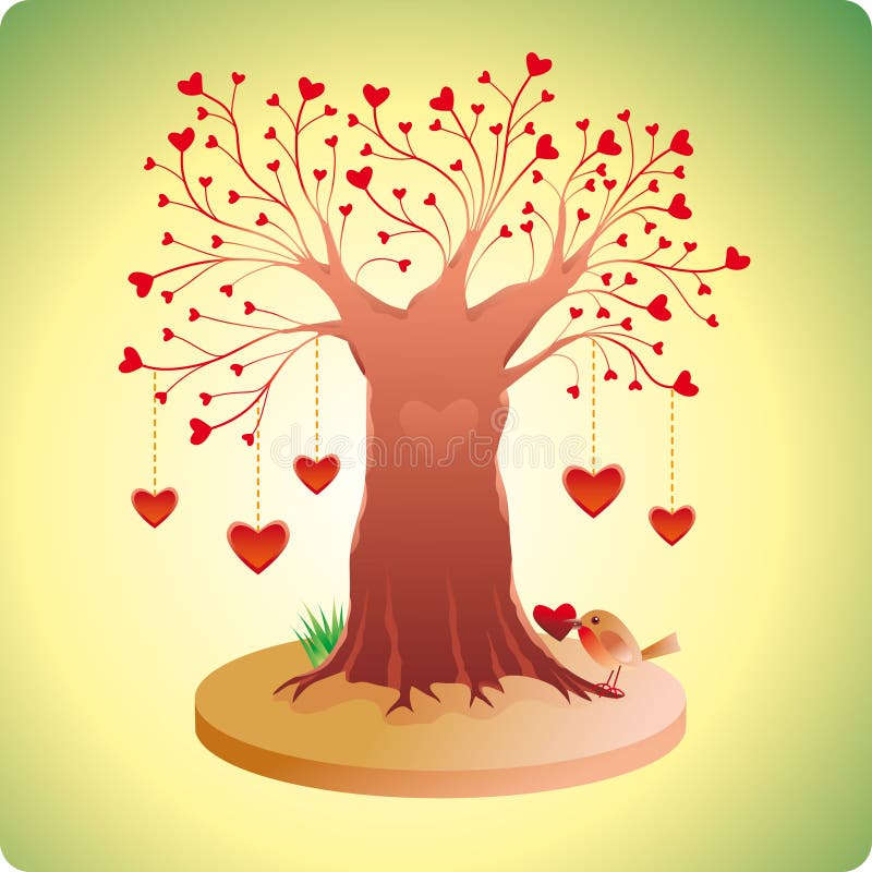 Old Love Tree stock vector. Illustration of growth, tree - 6034539