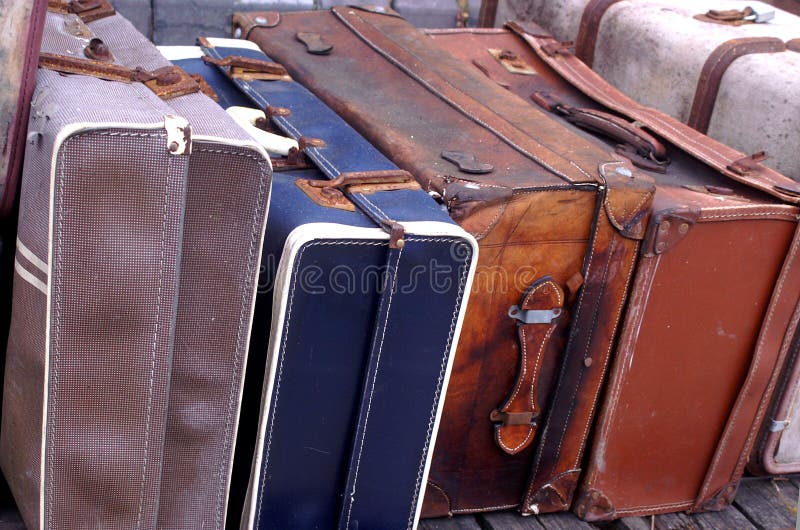 Old Luggage cases stock image. Image of beaten, bags, suitcase - 1707767