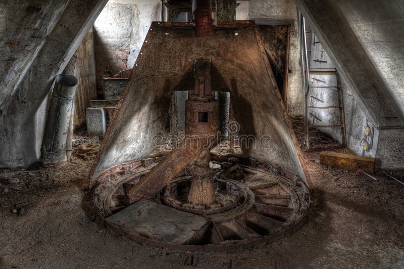 Old Machine in an Abandoned Mill Stock Photo - Image of motor ...