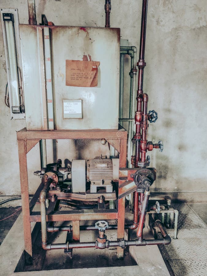 Old Machine. Automatic Diesel Pumping and Storage System Stock Image ...