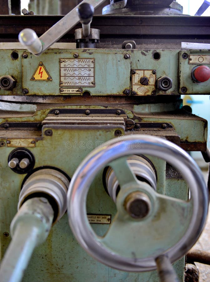 Old machine controls stock image. Image of working, machine - 127589417