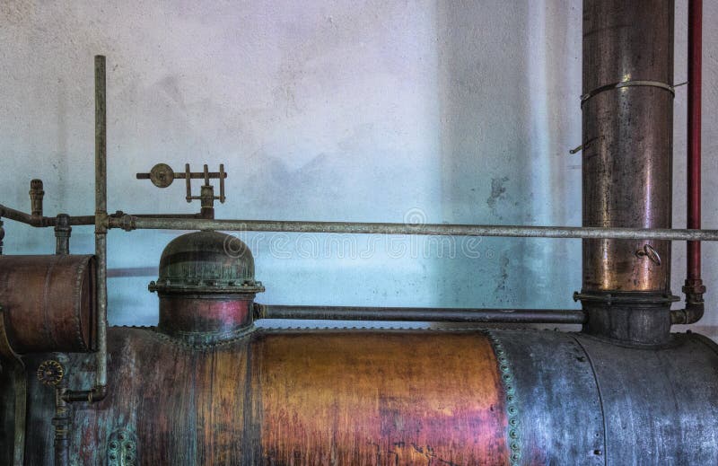 Old Machine of Distillation. Stock Image - Image of industrial ...