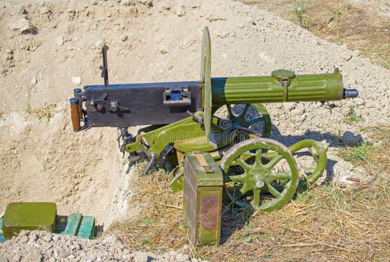 Old Machine Gun stock photo. Image of automatic, historical - 103014702