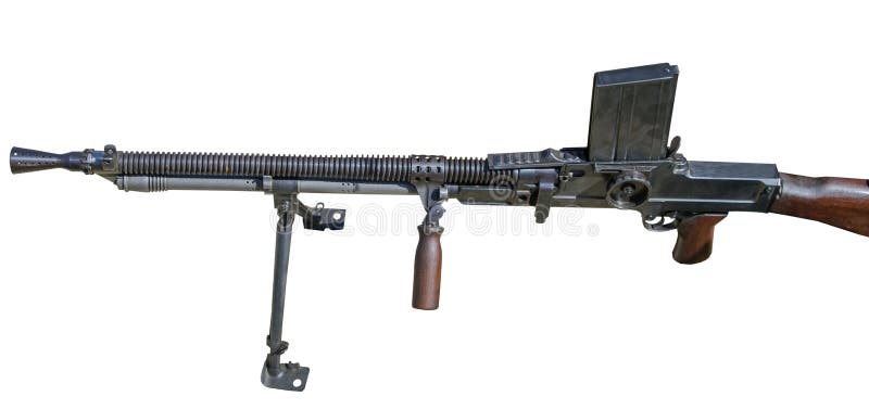 Old Machine Gun on white stock photo. Image of model - 101846424