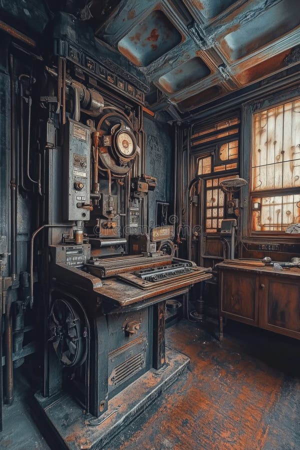 Old Machine Shop stock image. Image of retro, timepiece - 373306785