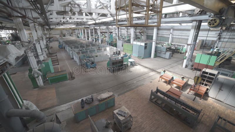 Old Machine Tools in a Large Workshop Stock Footage - Video of ...