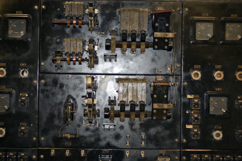 Control Panel of Old Machine Stock Image - Image of button, rusty: 25568259