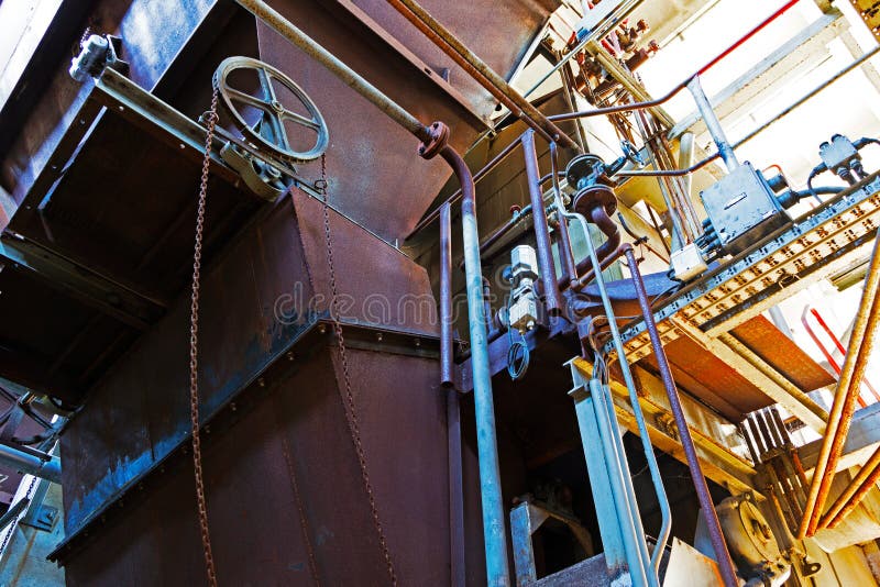 Old Machinery of the Abandoned Factory Stock Image - Image of ...