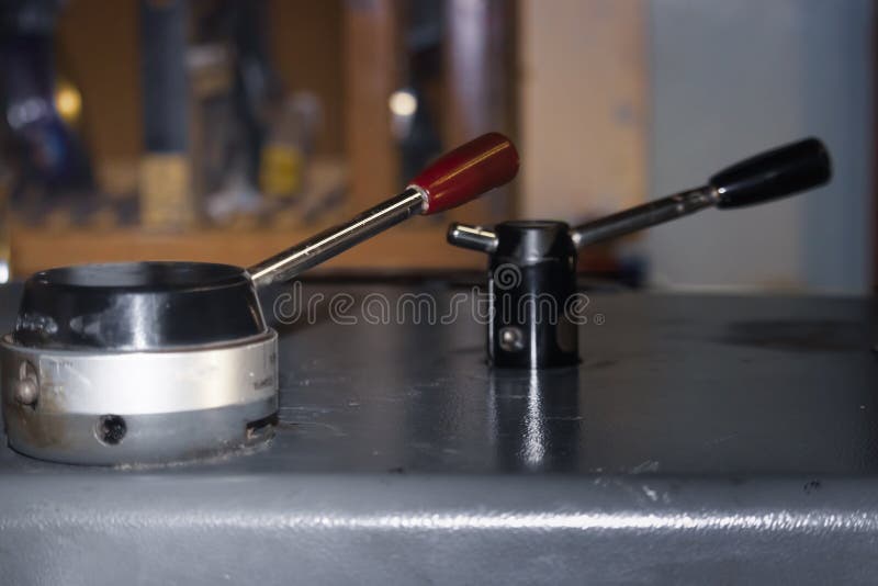 Old Machinery Control Levers Close Up Stock Image - Image of technology ...