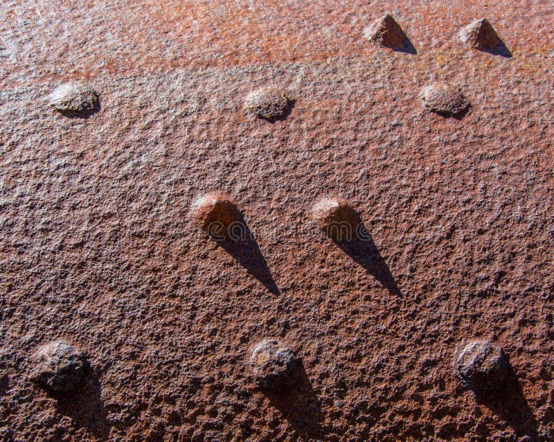 Old Machinery Detail with Rivets 1 Stock Image - Image of brown, rivets ...