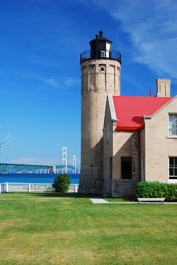 Old Mackinac Point Lighthouse Stock Photo - Image of summertime ...