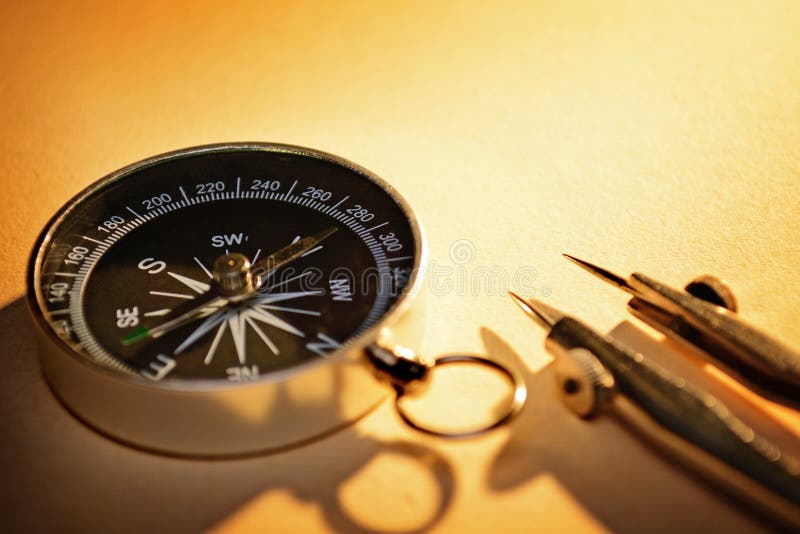 Magnetic Compass on a Graph Stock Image - Image of growth, analysis ...