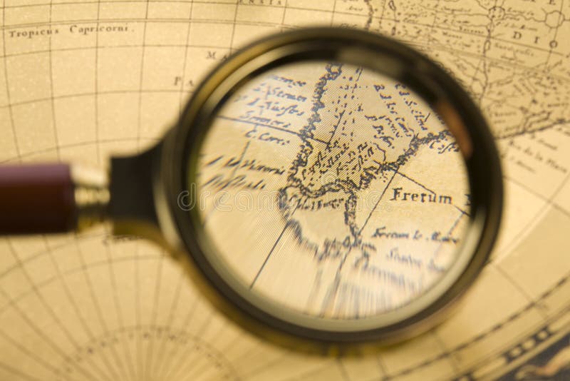 Old magnifier stock photo. Image of direction, west, north - 9044148