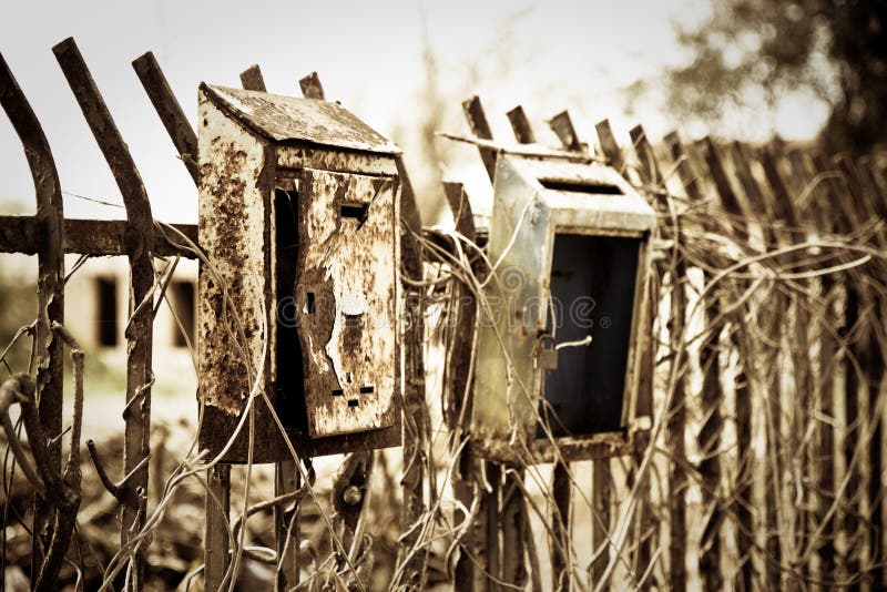 Old Mail Box. New Ways of Communication - Concept Image Stock Image ...