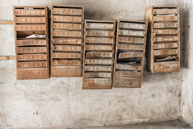 Old mail boxes stock image. Image of dirty, obsolete - 67969157