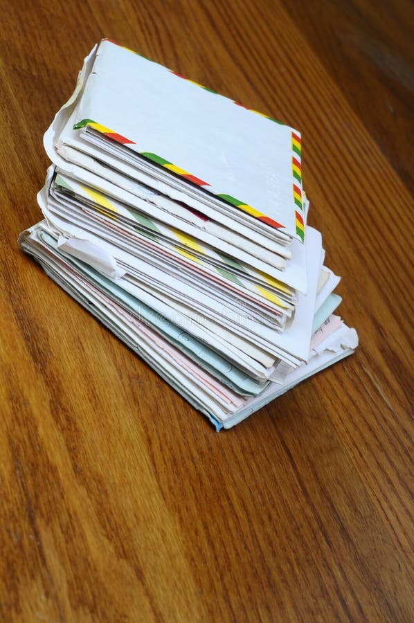 Old Mail : Letters and Envelope Stock Image - Image of posting, table ...