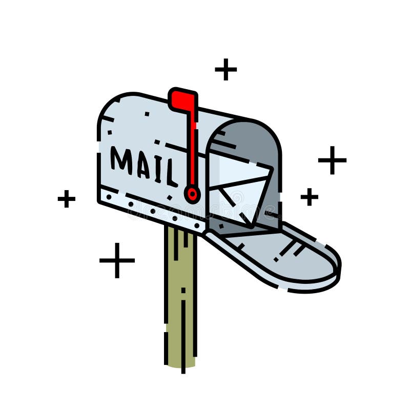 Mail Box With Letter Clip Art