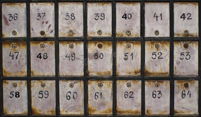 Old mailboxes stock image. Image of security, dirty, scratched - 35170277