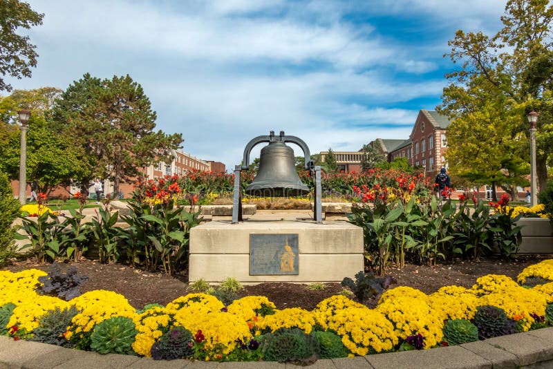 Old Main Bell on the Campus of Illinois State University Editorial ...